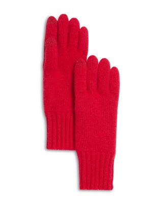 Click here for C by Bloomingdales Cashmere Rib Tech Gloves - Excl... prices