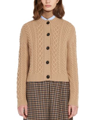 Weekend Max Mara Afosi Cable Knit Cardigan | Bloomingdale's