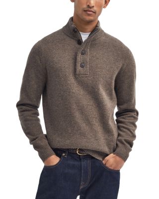 Click here for Barbour Elbow Patch Mock Neck Sweater prices