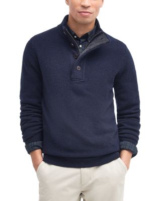 Click here for Barbour Elbow Patch Mock Neck Sweater prices