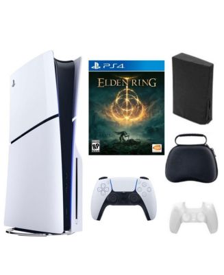 SONY PS5 Playstation 5 Slim Disc Bundle with Accessories, and Elden ...