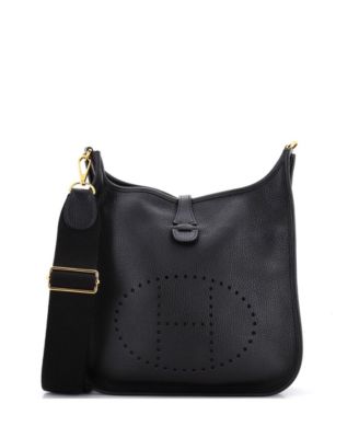 Pre-owned Pre-owned Hermes Hermes Pm Evelyne Bag Gen Iii Clemence In Black | ModeSens