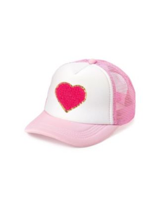 Sweet Wink Girls' Bright Pink Heart Patch Valentine's Day Trucker Hat ...