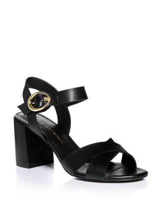 Stuart Weitzman Women's Benni Block 75 Sandals | Bloomingdale's