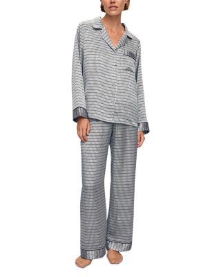 Click here for Eberjey Inez Printed Washable Silk Long Pajama Set prices