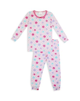 Esme Girls' Smiley Face Print Pajama Set - Little Kid | Bloomingdale's