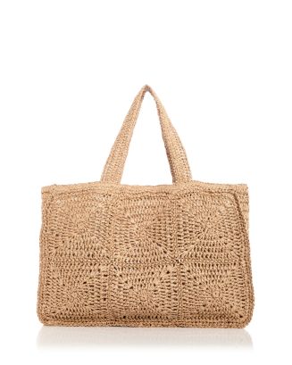 AQUA Straw Tote - Exclusive | Bloomingdale's