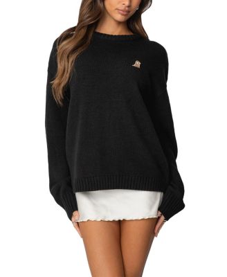 Click here for Edikted Puppy Love Embroidered Sweater prices