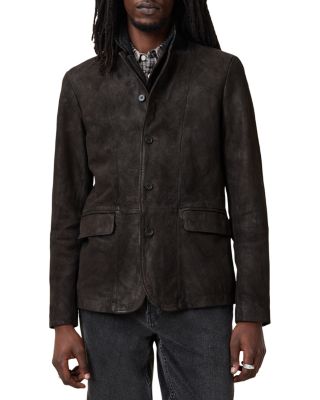 Click here for Allsaints Survey Layered Leather Blazer prices