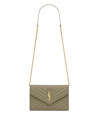Click here for Saint Laurent Cassandre Envelope Chain Wallet in L... prices