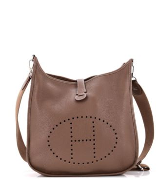 Pre-owned Pre-owned Hermes Hermes Pm Evelyne Bag Gen Iii Clemence In Gray | ModeSens
