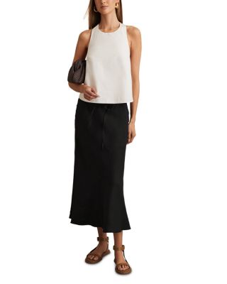 Click here for Reiss Roxi Linen Slip Skirt prices