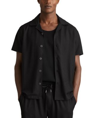 Click here for Reiss Relaxed Fit Textured Short Sleeve Camp Shirt prices