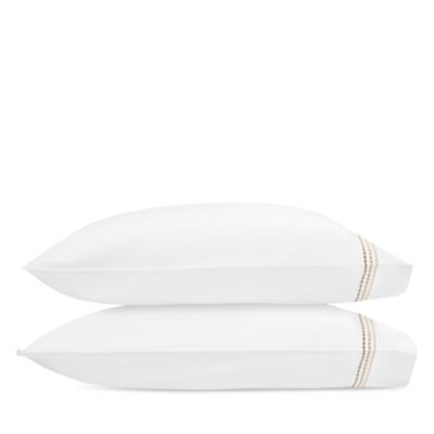Click here for Matouk Amara Triple Pearl King Pillowcase  Pair prices