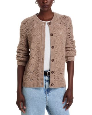 Click here for C by Bloomingdales Cashmere Pointelle Cardigan - E... prices