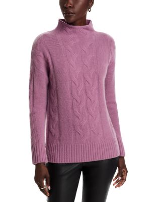 Click here for C by Bloomingdales Cashmere Mock Neck Cable Cashme... prices