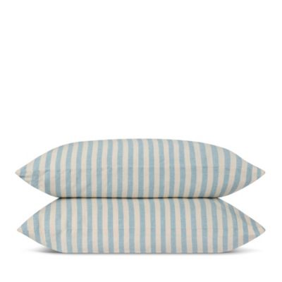 Click here for Piglet in Bed Pembroke Stripe Linen Pillowcase Pai... prices