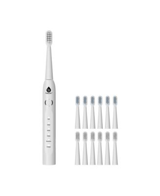 Pursonic USB Rechargeable Electric Toothbrush with 12 Brush Heads ...