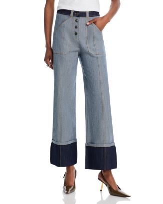 Cinq à Sept Cuffed Benji Jeans in Light Indigo | Bloomingdale's Women