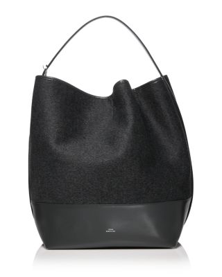 Click here for Toteme Double Belted Wool and Leather Trim Tote prices