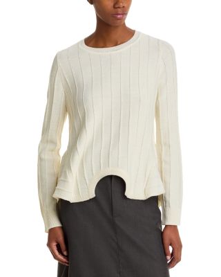 Click here for MM6 Maison Margiela Asymmetric Crewneck Sweater prices