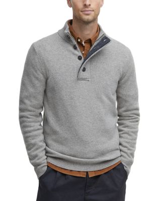 Click here for Barbour Elbow Patch Mock Neck Sweater prices