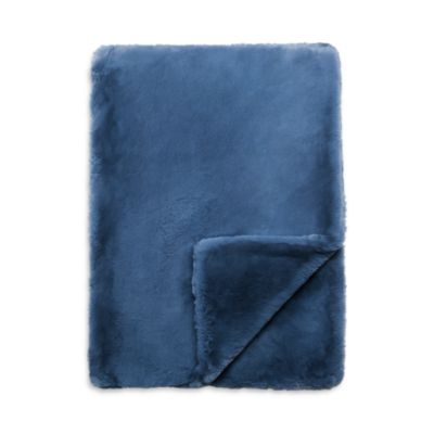 Click here for Aqua Big Rabbit Double Sided Faux Fur Throw Blanke... prices