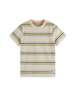 Scotch & Soda Boys Relaxed Fit Striped Tee - Big Kid