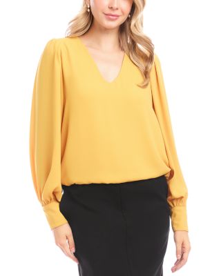 Click here for Karen Kane Puffed Sleeve V Neck Top prices