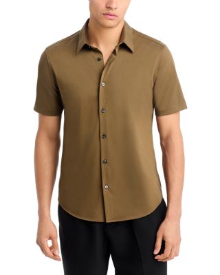 Click here for Theory Irving Short-Sleeve Shirt in Structure Knit prices