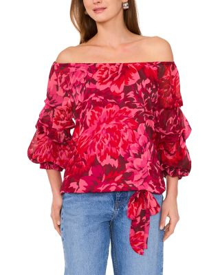 Click here for Vince Camuto Off The Shoulder Bubble Sleeve Top prices