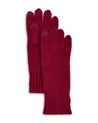 Click here for C by Bloomingdales Cashmere Rib Tech Gloves - Excl... prices