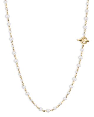 David Yurman Pearl Classics Toggle Chain Necklace in 18K Yellow Gold  4.5mm