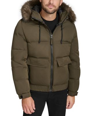 Click here for Andrew Marc Lithgow Bomber Jacket with Removable H... prices