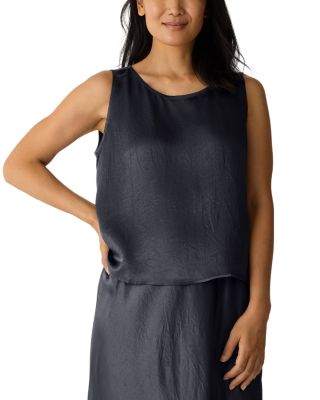 Click here for Eileen Fisher Satin Ballet Neck Shell Top prices