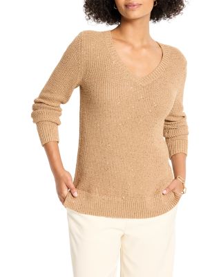 Click here for Nic+Zoe Shimmer Waffle V Neck Sweater prices