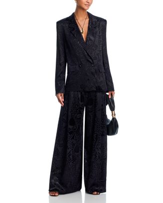 FARM Rio Leopard Jacquard Blazer & Wide Leg Pants | Bloomingdale's Women