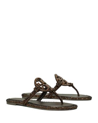 Click here for Tory Burch Womens Miller Knotted Crystal Sandal prices