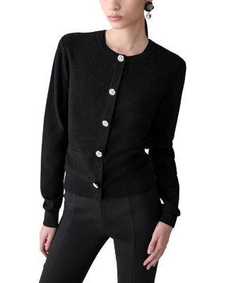 Click here for Carolina Herrera Floral Button Crewneck Cardigan prices
