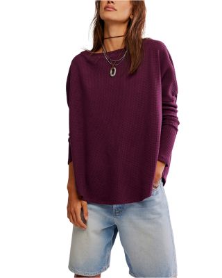 Click here for Free People Latte Blues Thermal Sweater prices