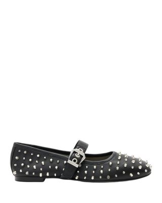 Click here for Allsaints Womens Holly Studded Mary Jane Flats prices