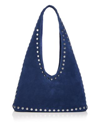 Click here for Aqua Studded Suede Hobo Bag - Exclusive prices