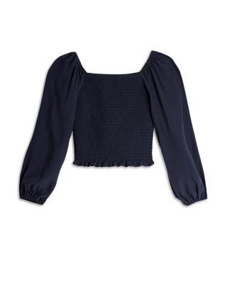 Click here for Aqua Girls Long Sleeved Smocked Top  Big Kid - Exc... prices