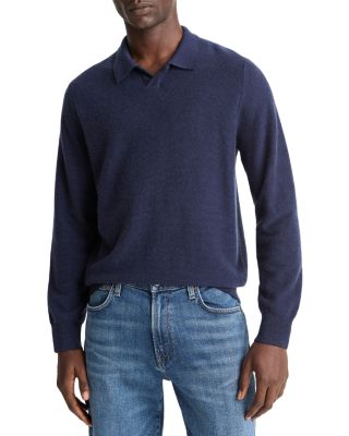 Click here for Vince Boiled Cashmere Feed Striped Johnny Collar S... prices