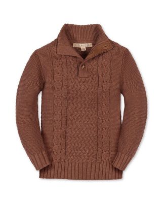 Click here for Hope & Henry Boys Organic Mock Neck Cable Sweater... prices