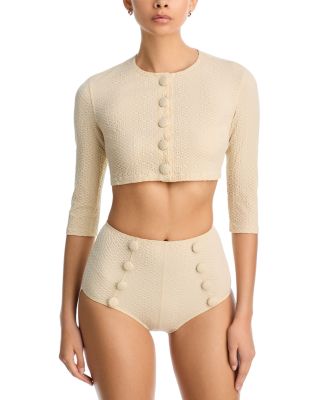 Click here for Lisa Marie Fernandez Cropped Cover-Up Cardigan prices