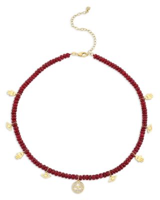 Click here for Sydney Evan 14K Yellow Gold Diamond & Ruby Bead Ic... prices
