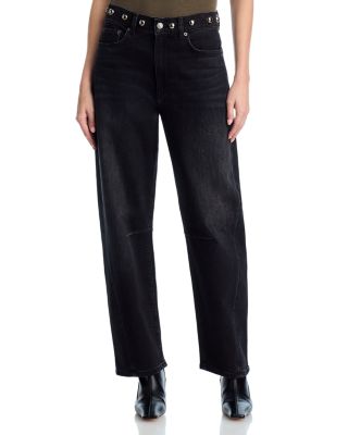Click here for Rails Samo High Rise Straight Jeans in Black Stone... prices