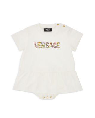 Versace Unisex Jersey Logo in Bloom Romper - Baby