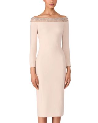 Click here for Jenny Packham Calypso Off-the-Shoulder Midi Dress prices